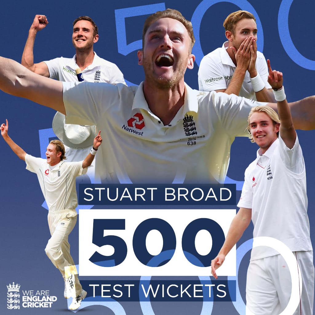 Stuart Broad 500 Test Wicket - England's Stuart Broad Joins cricket's ...