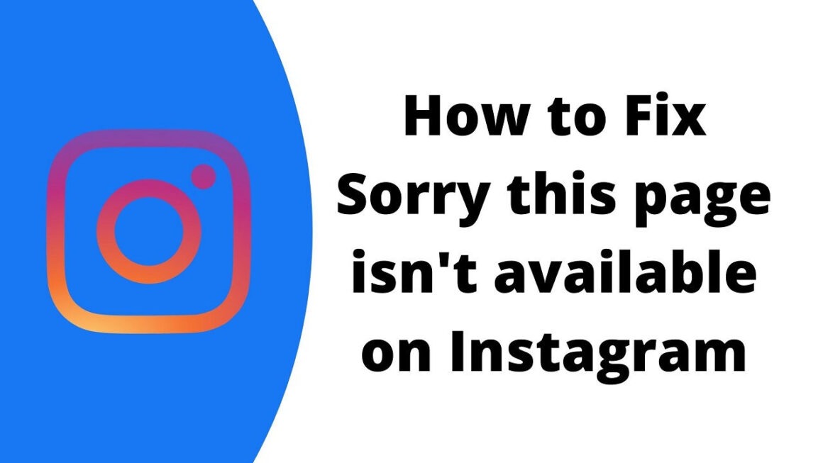 How to Fix Sorry this page isn't available on Instagram - JGuru